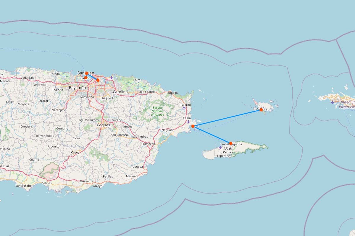 Puerto Rico ferry routes info and map - FerryGoGo.com