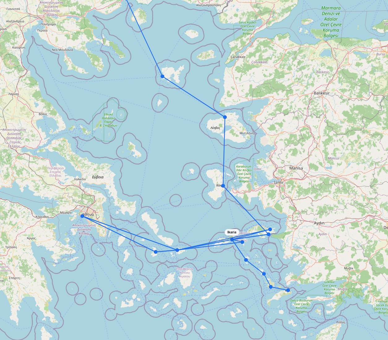 Ferry to Ikaria: Map, Ports and Route Overview
